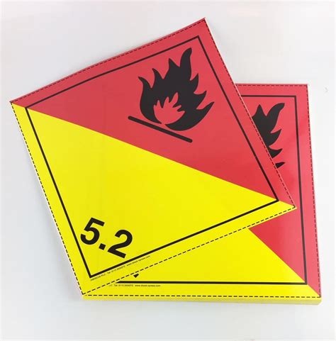 Class 5 2 Organic Peroxide Placard 200mm X 200mm Uk Transport Only Hibiscus Plc