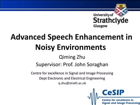 PPT Advanced Speech Enhancement In Noisy Environments PowerPoint Presentation ID