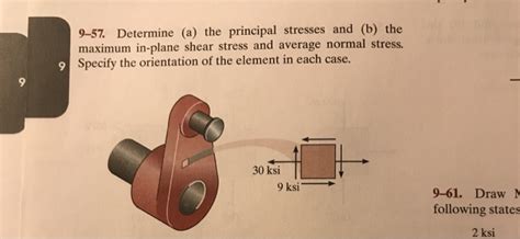 Solved 9 57 Determine A The Principal Stresses And B