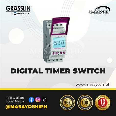 Grasslin Digital Timer Switch Talento Smart C25 Series Model 43 03 0002 1 Timer Control