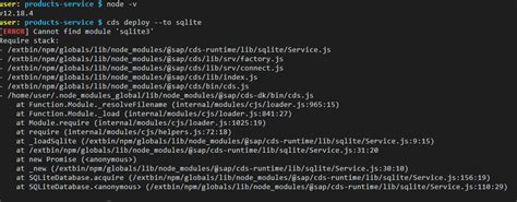 solved cap cds deploy to sqlite fails in sap business sap