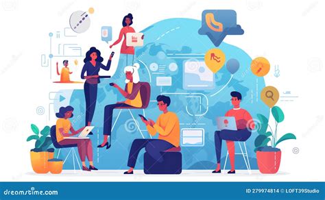 Generative AI Omnichannel Concept Stock Illustration Illustration Of