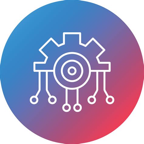 Digital Transformation Line Gradient Circle Background Icon 16809040