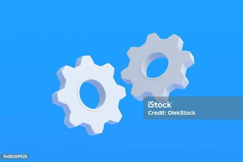 파란색 배경에 비행 기어 공학 기술 메커니즘 개발 산업 발전 아이디어 개념 사업 협력 팀워크와 의사 소통 3d 렌더링 3차원 형태에 대한 스톡 사진 및 기타 이미지 Istock