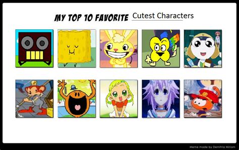 My Top 10 Favourite Cutest Characters By Frankensteinplutie On Deviantart