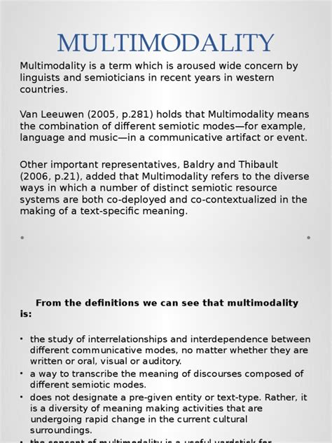 Multimodality Pdf Cybernetics Semiotics