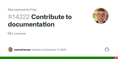 contribute to documentation · issue 14222 · files community files · github