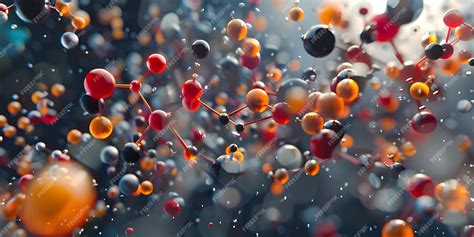 Premium Photo Molecular Model Structure Visualization Background