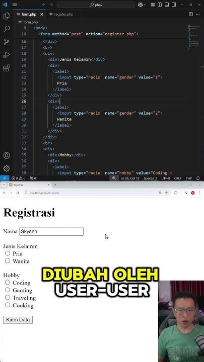 Validasi Pada Input Radio Skysen Coding Php Youtube