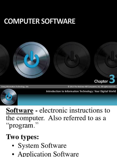 Topic 3 Computer Software Pdf Operating System Application Software