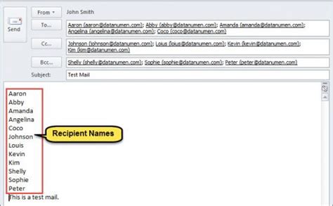 how to quickly insert recipient names to email body in your outlook