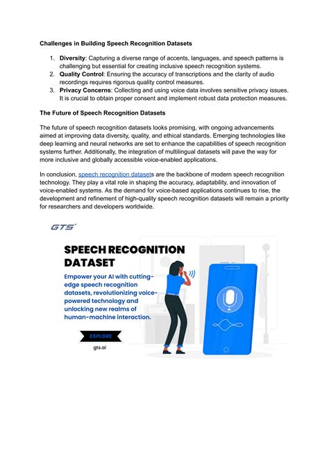 speech recognition dataset revolutionising the future of communication