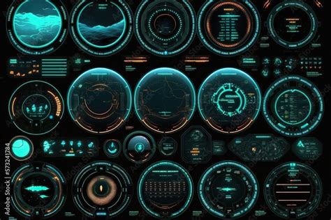 sci fi digital interface hud elements mega set pack user interface