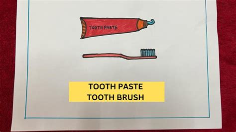 How To Draw Toothpaste And Tooth Brush Easy Toothpaste And Toothbrush
