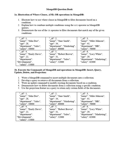 Mongodb Query Operations Guide Pdf Computer Keyboard Mongo Db