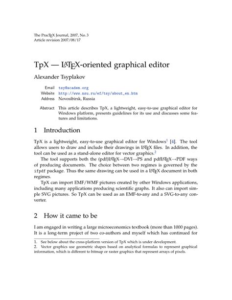 Pdf Tpx—latex Oriented Graphical Editor