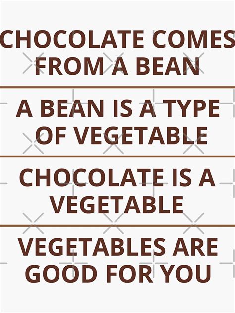 chocolate vegetable vegan funny meme sticker by tastefultees redbubble