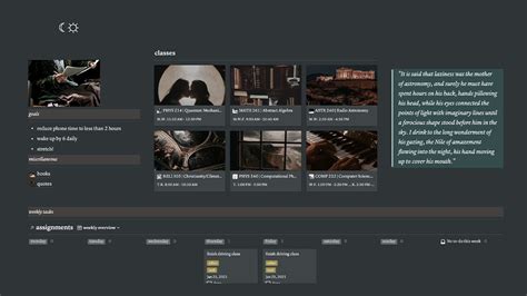 Dark Academia Notion Theme Aesthetic Notion Templates