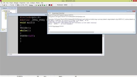 Getting Started With Hitech C In Mplab Youtube