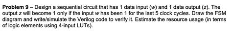 Solved Problem 9 Design A Sequential Circuit That Has 1 Data Input W And 1 Data Output Z