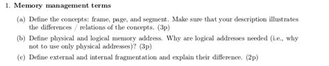 Solved Is Tlb Based On Spatial Or Temporal Locality