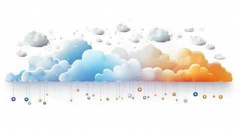 Various Types Of Colorful Clouds With Scientific Labels And Raindrops Infographic Premium AI