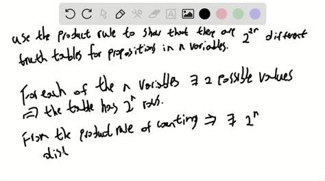 solved use the product rule to show that there are 2 2 different truth
