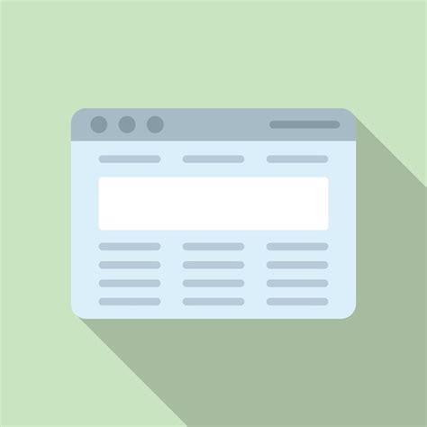 premium vector browser template icon flat vector computer interface