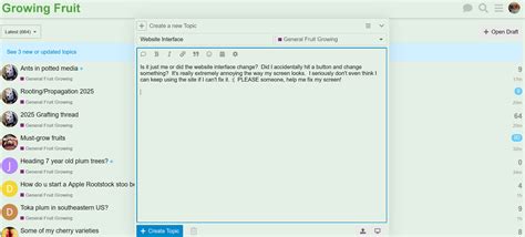 Website Interface Issue Resolved General Fruit Growing Growing Fruit