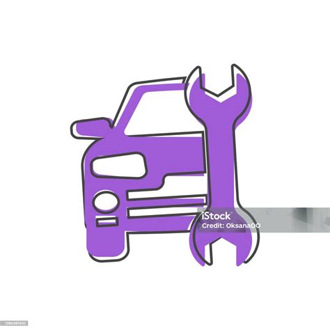 흰색 고립 된 배경에 서비스 자동차 벡터 아이콘 만화 스타일 교통수단에 대한 스톡 벡터 아트 및 기타 이미지 교통수단 기계공 동기 부여 Istock