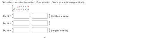 Solved Solve The System By The Method Of Substitution Check