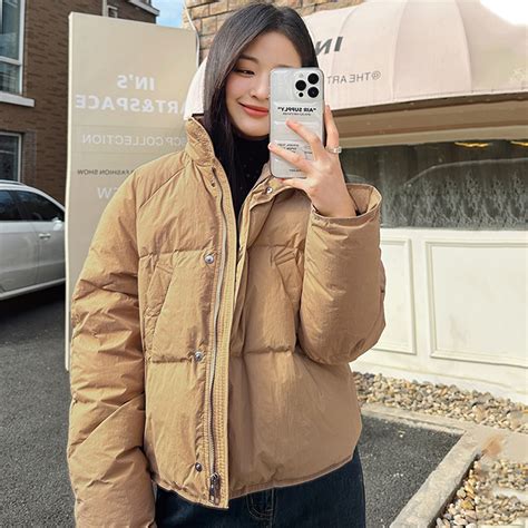 바스락 하이넥 웰론 숏패딩