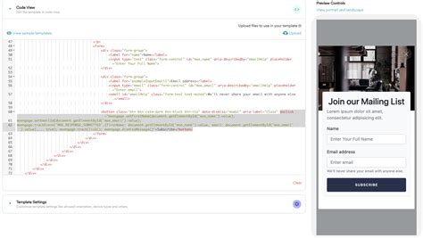 Sample HTML In App Templates User Guide