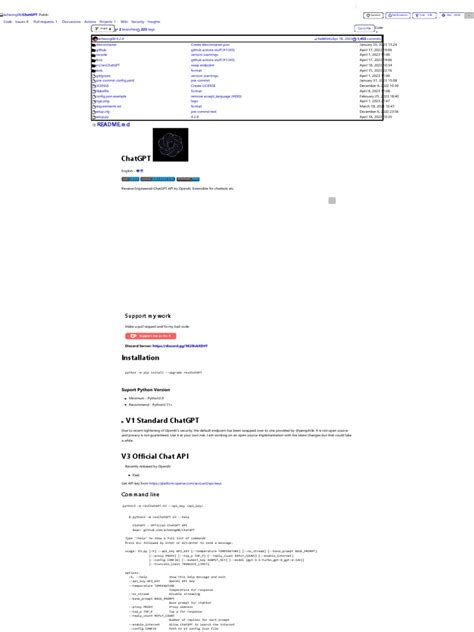 Github Acheong08 Chatgpt Reverse Engineered Chatgpt Api Pdf
