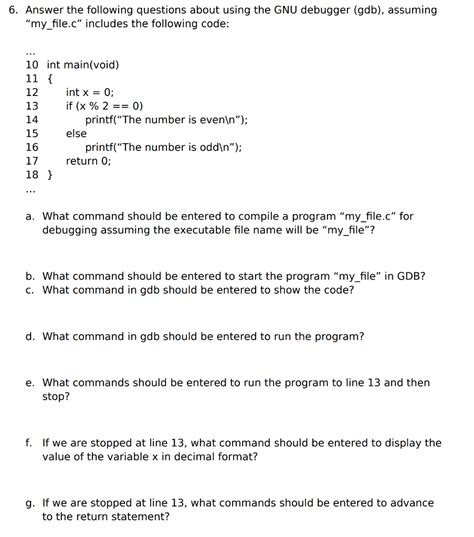 Solved Answer The Following Questions About Using The GNU Chegg