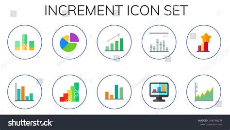 Increment Icon Set 10 Flat Increment Stock Vector Royalty Free