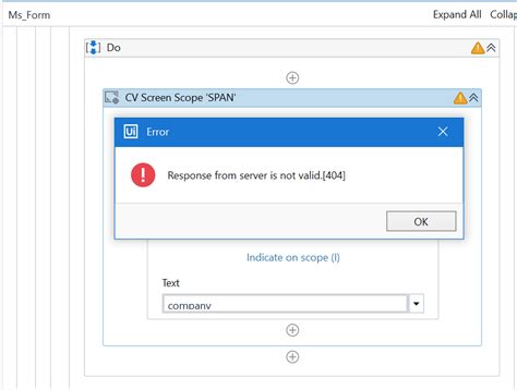 Issue Using Cv Screen Scope Studio Uipath Community Forum