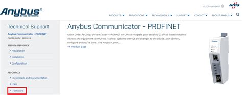 How To Upgrade Firmware For Anybus Communicator Hms Support Portal
