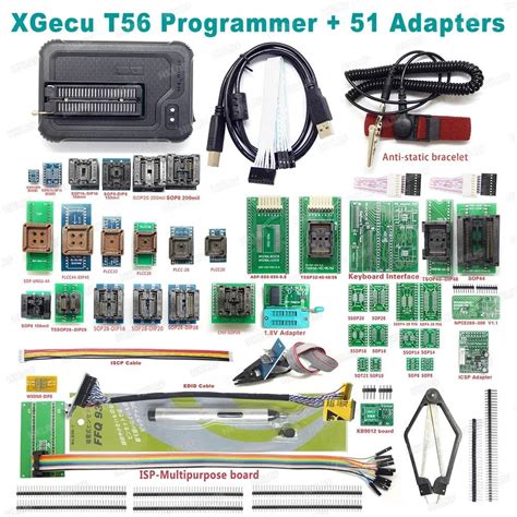 Xgecu T56 Universal Programmer 51 Adapters For Spi Nand Flashemmc