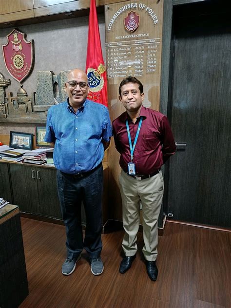 With Mr S K Priyadarshi Ips Commissioner Bhubaneswar Police… Dr Surajit Sarker Phd Mba