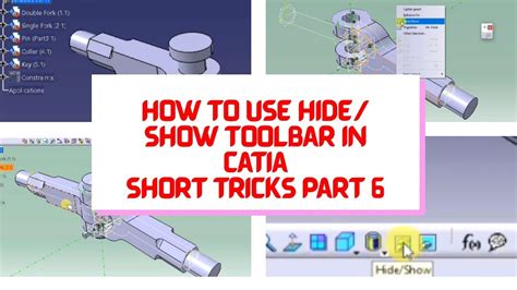 How To Use Hide Show Toolbar In CATIA Part 6 Short Tricks In CATIA