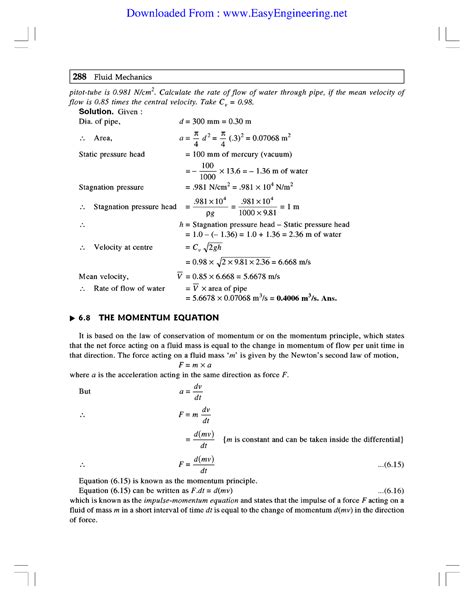 Momentum Eqn Bachelor Of Education Technology Civil Engineering Downloaded From Studocu Momentum Eqn Bachelor Of Education Technology Civil Engineering Downloaded From Studocu