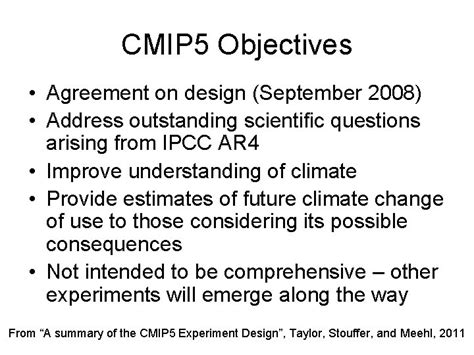 Cmip 5 Overview Of The Coupled Model Intercomparison