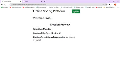 GitHub JavidSumra Online Voting System