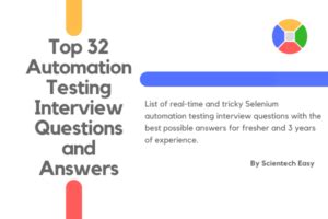 Automation Testing Interview Questions 2025 Scientech Easy