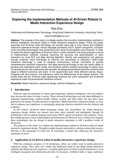 Pdf Exploring The Implementation Methods Of Ai Driven Robots In Media