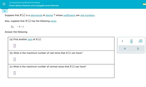 Solved Suppose That R X Is A Polynomial Of Degree 7 Whose Chegg Com