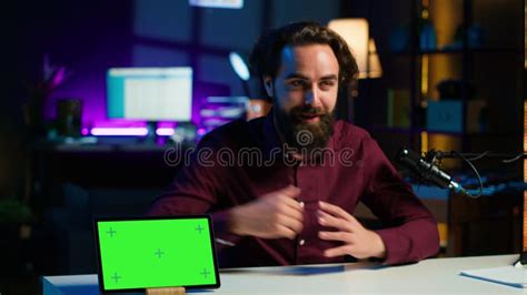 Content Creator Reviewing Mockup Digital Device Stock Video Video Of Headphones Gadget 337416883