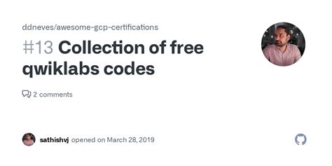 collection of free qwiklabs codes · issue 13 · ddneves awesome gcp