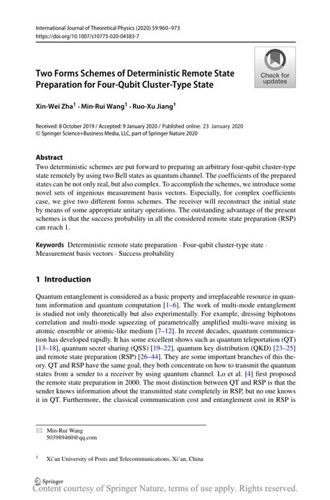 Two Forms Schemes Of Deterministic Remote State Preparation For Four
